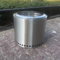 China Food Grade 15 Inch Stainless Steel Smokeless Fire Pits Camping Outdoor Fireplace for sale
