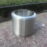 China Food Grade 15 Inch Stainless Steel Smokeless Fire Pits Camping Outdoor Fireplace for sale