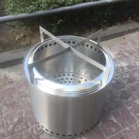 China Camping 14 Inches Ound Fire Pit BBQ 304 Stainless Steel Smokeless Stove for sale