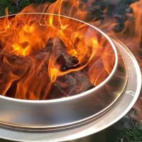 China 19.5 Inch Smokeless Outdoor Fire Pit Camping Stainless Steel Portable Bonfire for sale