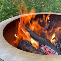 China BBQ Outdoor Bonfire Portable Fire Pit , Double Wall 24 Inch Fire Pit for sale