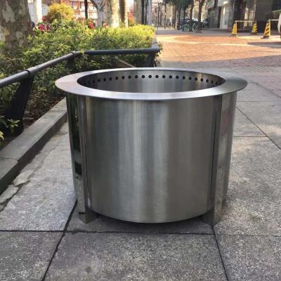 China 304 14 Inch Stainless Steel Outdoor Smokeless Stove BBQ Smoke Free Fire Pit for sale