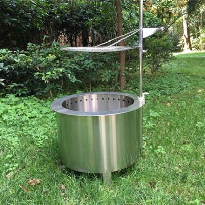 China Wood Portable Smokeless Stove 22 Inch 14 Inch Fire Pit And Grill for sale
