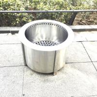 China 304 Outdoor Stainless Steel Portable Fire Pit 19.5 Inch Garden BBQ for sale