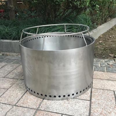 China Smokeless Stainless Steel Camping BBQ Fire Pit 19.5 Inch Portable for sale