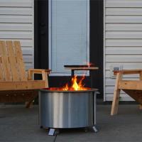 China Round Smokeless Stainless Steel Fire Pit for sale