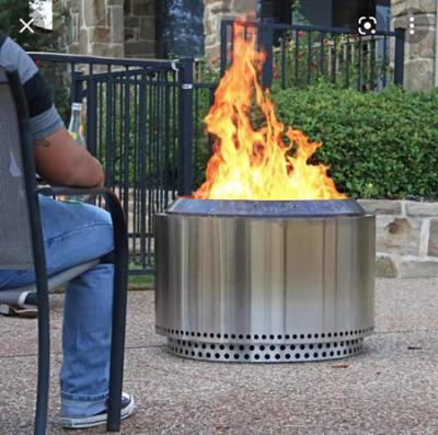 China 19.5 Inch Stainless Steel Smokeless Fire Pit For Camping 15 Inch Bonfire Outdoor for sale