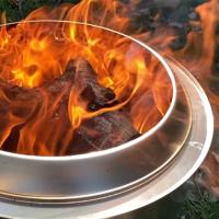China 18 Inch Stainless Steel Smokeless Fire Pit BBQ , 33cm Bonfire Backyard Fire Pit for sale