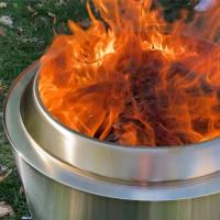 China Camping 14 Inch Large Stainless Steel Outdoor Smokeless Stove 304 Bonfire Pit for sale