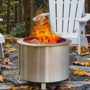China 22 Inch 56cm Stainless Steel Smokeless Fire Pit 14.5 Inch Bonfire for sale