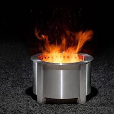 China 304 14 Inch Stainless Steel Outdoor Smokeless Fire Pit 19.5 Inch Portable Bonfire for sale
