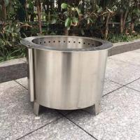China Double Wall 18 Inch Stainless Steel Fire Pit Smokeless 45.5cm Outdoor Smokeless Stove for sale