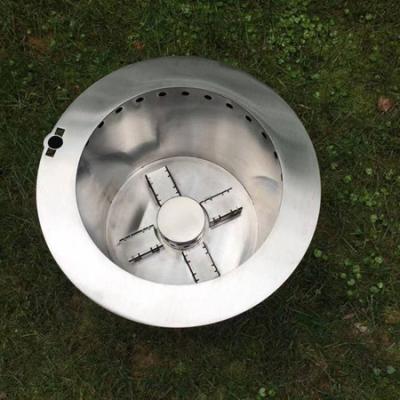 China 13 Inch Double Wall Smokeless Stainless Steel Fire Pit 15.5 Inch Portable for sale
