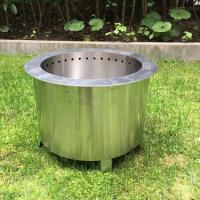 China 13 Inch Double Wall Smokeless Stainless Steel Fire Pit 15.5 Inch Portable for sale