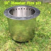 China Outdoor Smokeless Camp Stove Stainless Steel  13 Inch Double Flame Fire Pit for sale