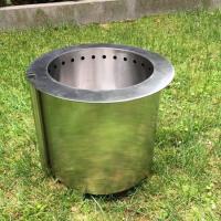 China Outdoor Smokeless Camp Stove Stainless Steel  13 Inch Double Flame Fire Pit for sale