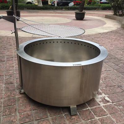 China 76cm Smokeless Fire Stove Double Wall Stainless Steel 30 Inch Round Fire Pit for sale