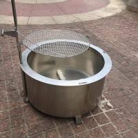 China 76cm Smokeless Fire Stove Double Wall Stainless Steel 30 Inch Round Fire Pit for sale