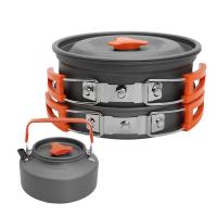 China THNH-02 Portable Camping Pot Set Outdoor Camping Cookware With 1.1L Kettle for sale