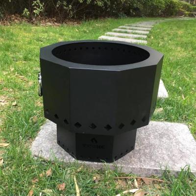 China Outdoor Smokeless Wood Fire Pit Stainless Steel 15 Inch Double Flame Fire Pit for sale