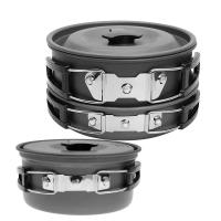 China Black Aluminium Alloy Camping Pot Set 0.8mm Thickness THNH-03 for sale