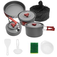 China Aluminium Alloy Outdoor Camping Pot Set With Two Pieces THNH-04 for sale