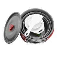 China Aluminium Alloy Outdoor Camping Pot Set With Two Pieces THNH-04 for sale