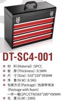 China SPCC Heavy Duty Tool Box Trolley 0.5mm Thickness 4 Drawers for sale