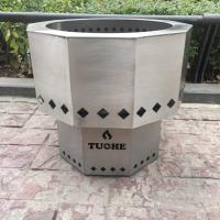 China Double Wall Smokeless Wood Fire Pit Two Tier Double Flame Smoke Free for sale