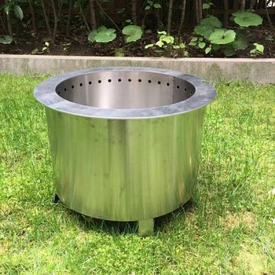 China BBQ Outdoor Bonfire Portable Fire Pit , Double Wall 24 Inch Fire Pit for sale