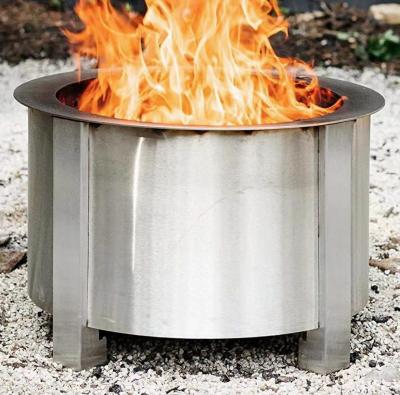 China Ss 304 Portable Smokeless Bonfire Fire Pit 22 Inch Outdoor Stove for sale