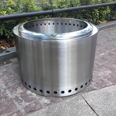China BBQ Smokeless Fire Stove Camping 18 Inch Fire Pit Stainless Steel for sale