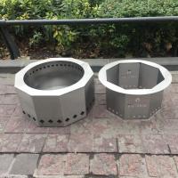 China Double Wall Smokeless Wood Fire Pit Two Tier Double Flame Smoke Free for sale