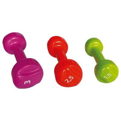 China Eco Friendly Red Vinyl Coated Dumbbells 0.5kg-10kg for Home Gym for sale