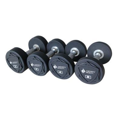 China Deluxe Fixed Commercial Rubber Dumbbells Rubber Iron for sale