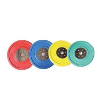 China Rubber Color Bumper Plates 5kg 25kg Cast Iron with Chrome Hub for Gym Use for sale