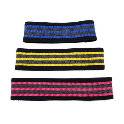 China Cotton Latex Yoga Resistance Hip Band 76x8cm Non Slip Booty Bands for Squat Fitness for sale