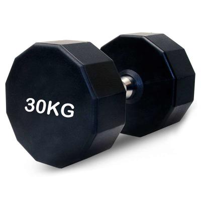 China 12 Sides Cast Iron Rubber Coated Dumbbells Set 2kg to 50kg for Gym Fitness for sale