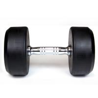 China Round Head Rubber Coated Dumbbell 2.5-50kg Steel Core Gym Fitness Equipment for sale