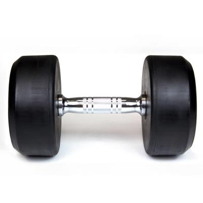 China Round Head Rubber Coated Dumbbell 2.5-50kg Steel Core Gym Fitness Equipment for sale