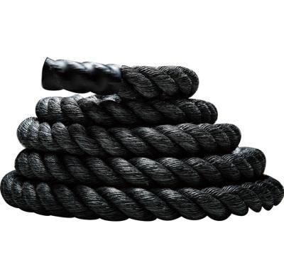 China Polyester Jute PE Battle Training Rope 50ft Gym Fitness Power Exercise Rope for sale