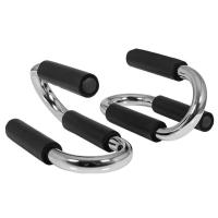 China Chrome Iron Gym Push Up Bar Stand S Shape Home Exercise for sale