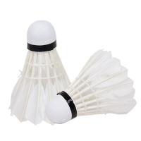 China Durable Badminton Training Shuttlecock 2 Layer Eco Friendly Goose Feather Shuttlecock for sale