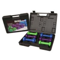 China Eco-Friendly Neoprene Dumbbell Set 0.5-2kg with Carry Box for Home Gym for sale