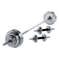 China Chromed Steel Weight Lifting Dumbbell 50kgs Gym Dumbbell Set with Custom Logo for sale