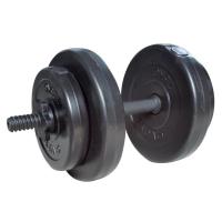 China Adjustable Rubber Coated Dumbbell Barbell Set 10-20kgs Black Cement Core for sale