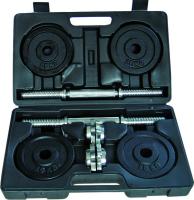 China Portable 15kg Chrome Dumbbell Set with Carry Case Adjustable Weight Plates for sale