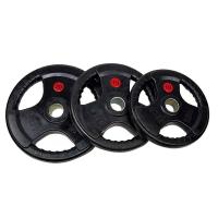 China Cast Iron Rubber Bumper Plates 20kg Gym Weightlifting Dumbbell Plates with Stainless Steel Sleeve for sale