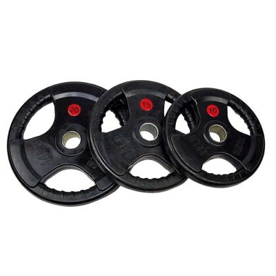 China Cast Iron Rubber Bumper Plates 20kg Gym Weightlifting Dumbbell Plates with Stainless Steel Sleeve for sale