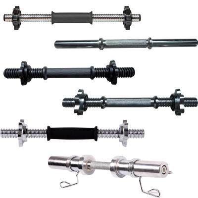 China 25mm Spinlock Weight Lifting Bars 50cm Olympic Training Handle Dumbbell Bar for sale